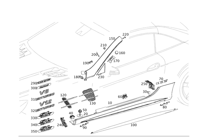 Genuine Symbol Sign for 2013-2020 Mercedes-Benz | Part# 231-817-36-00 ...