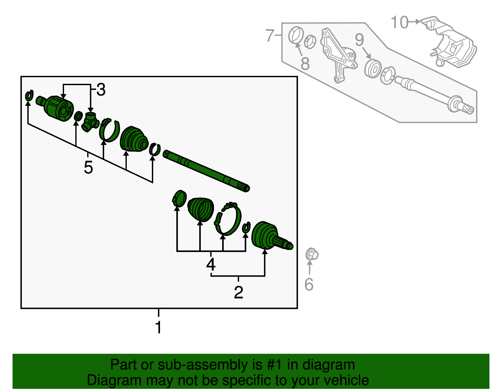 44306-SZA-A12 - Drive Shaft Assembly L - 2009-2015 Honda Pilot ...