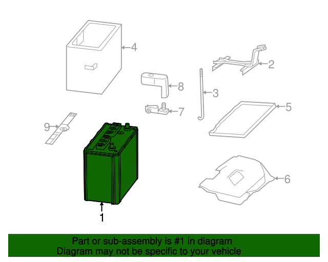 28800-20060 - Battery - 2006-2010 Toyota Highlander | OEM Genuine ...