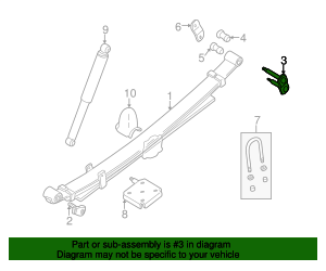 1984-1999 Mitsubishi U-Bolt Shackle MB110494 | Mitsubishi Parts Warehouse
