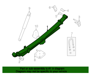 1997 Mitsubishi Montero Sport Leaf Spring MR319374 | Auto Parts