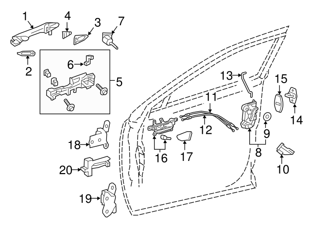 2015-2021 Lexus Door Check 68620-78010 | OEM Parts Online
