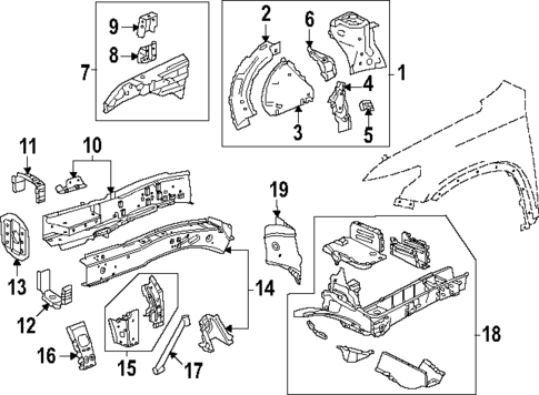Structural Components & Rails for 2024 GMC Acadia | GMPartsDirect.com