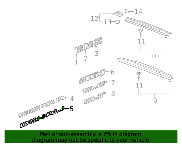 2019-2024 GMC Plate Assembly 23400376 | Auto Parts Express