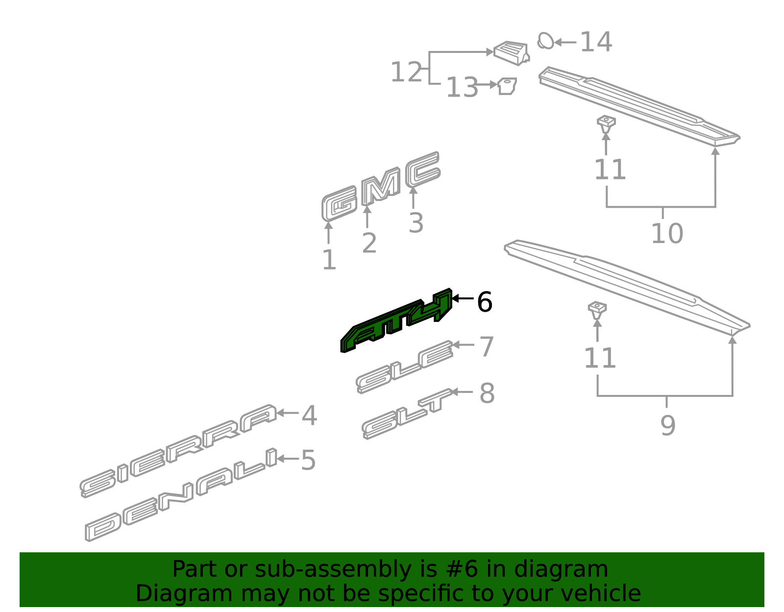 2019-2023 GMC Nameplate 84831809 | Partners Chevy