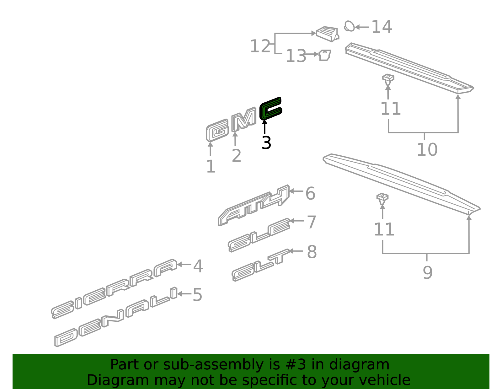 2023-2025 GMC Sierra 2500 HD Nameplate 86561648 GM | GMPartsDirect.com