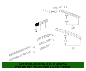 2019-2025 GM Red G Tailgate Letter 84937213 | OEM Parts Online