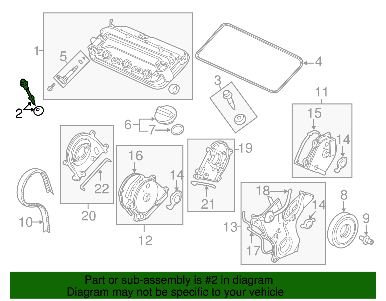 90010-P8A-A00 - Valve Cover Bolt 1998-2015 Honda | Honda Parts Online