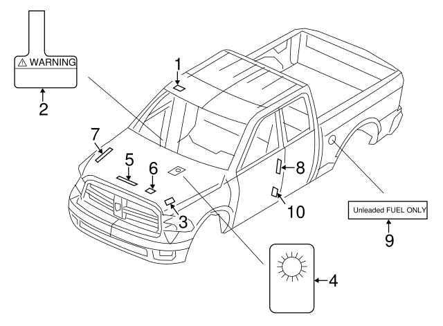2020-2024 Mopar Warning Label 68501853AA | Mopar Parts Canada