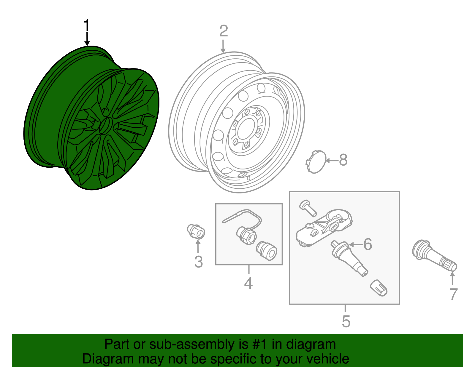 2015-2017 Ford F-150 | Wheel, Alloy | GL3Z-1007-B | Walls' Ford Parts