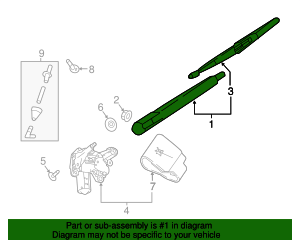 2013-2023 Nissan Wiper Arm Assembly 28780-3JA0A | Ricart Parts