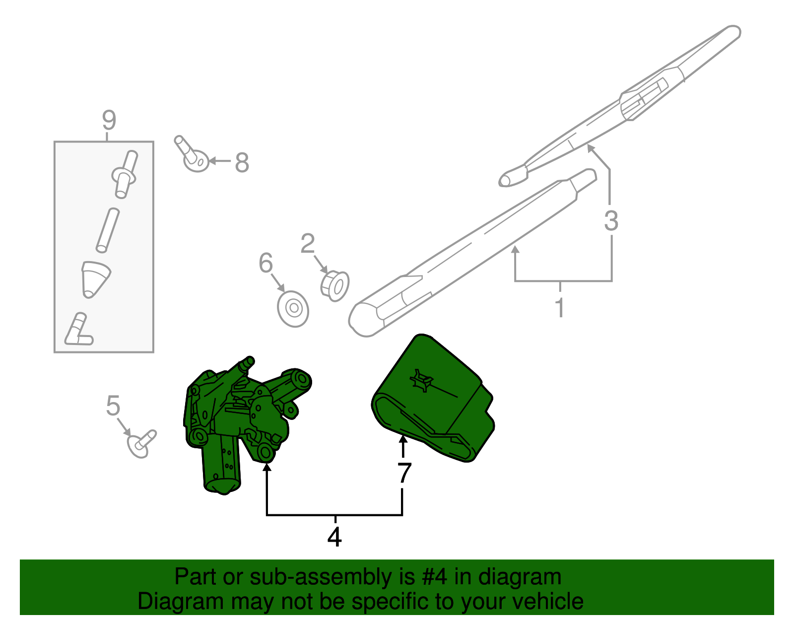 2014-2023 Nissan Wiper Motor 28710-4BA0C | Nissan Parts Central