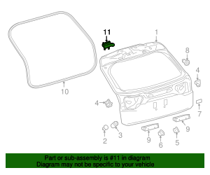 68810-0E220 - Liftgate Hinge 2016-2022 Lexus | AutoNationParts.com