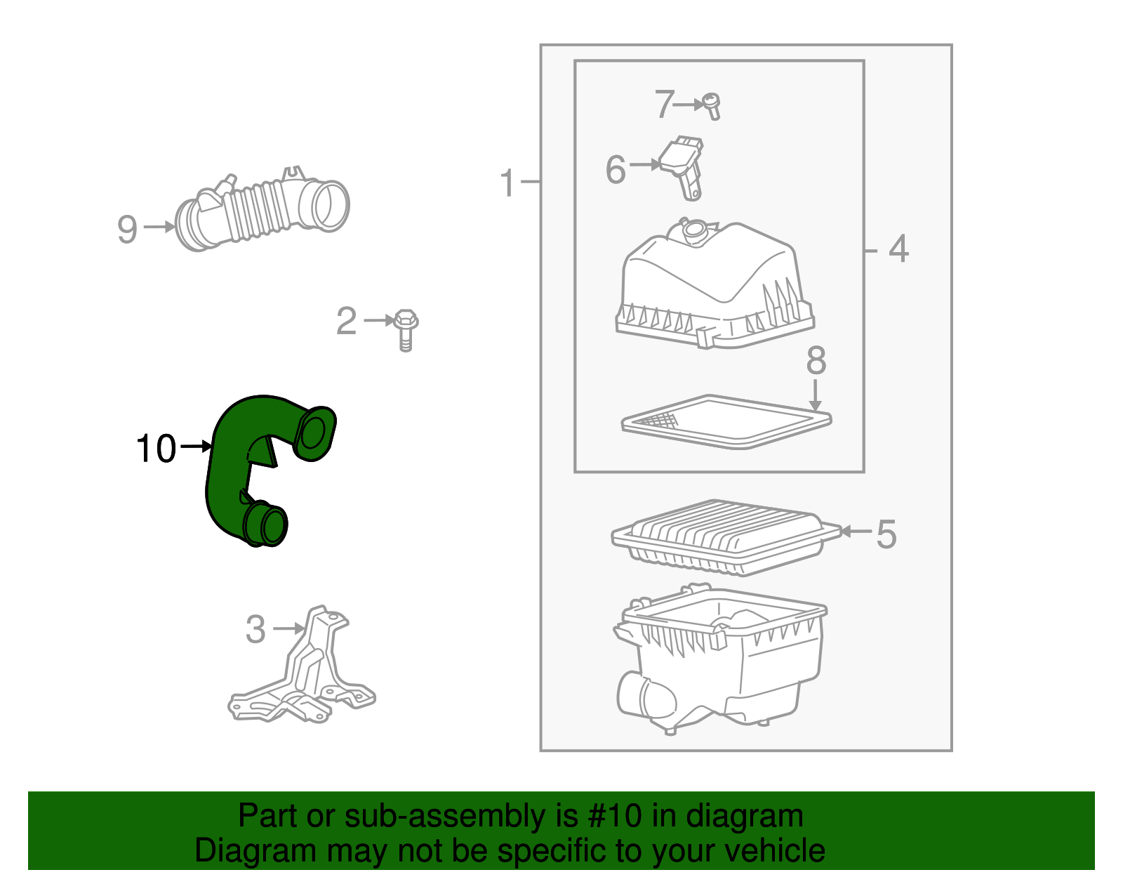 17880-37220 - High-Quality Engine Air Intake Hose for 2013-2014 Scion ...