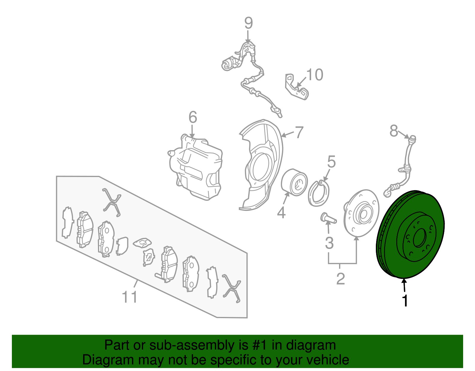 45251-TA5-A00 - 1998-2015 Honda - Disk Front Brake | All Discount Parts Store