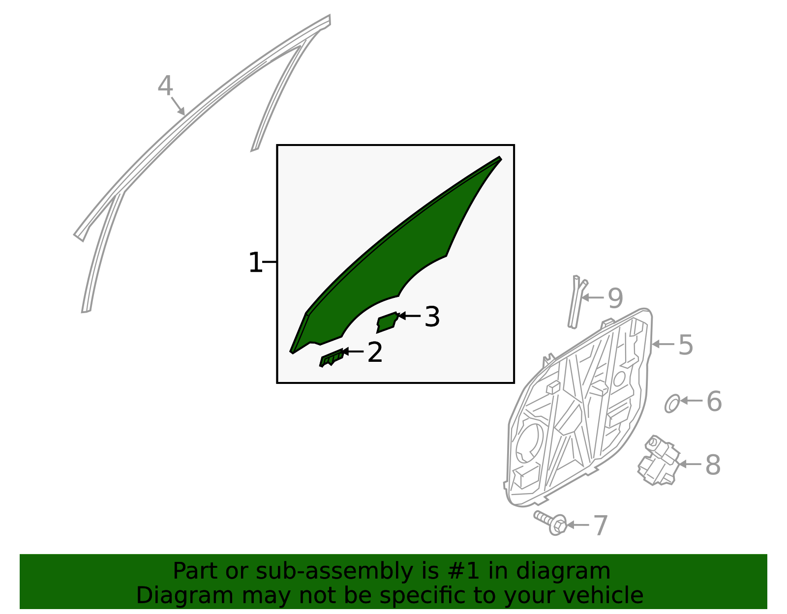 2023-2024 Hyundai Palisade Door Glass 82410-S8150 | Checkered Flag ...