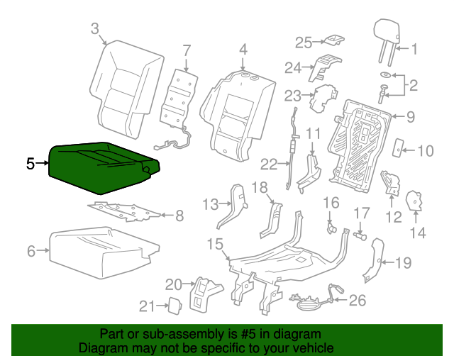 2018-2020 Chevrolet Equinox Cushion Cover 84666396 | GMPartsDirect.com
