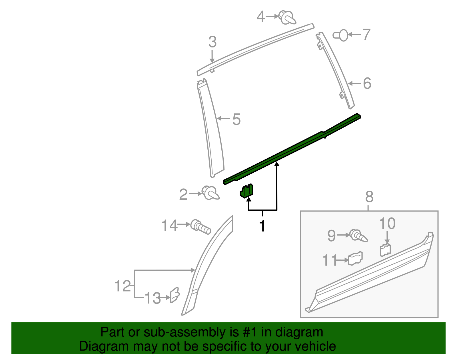 72950-TG7-A11 - Belt Molding 2019-2025 Honda | Honda Parts Online