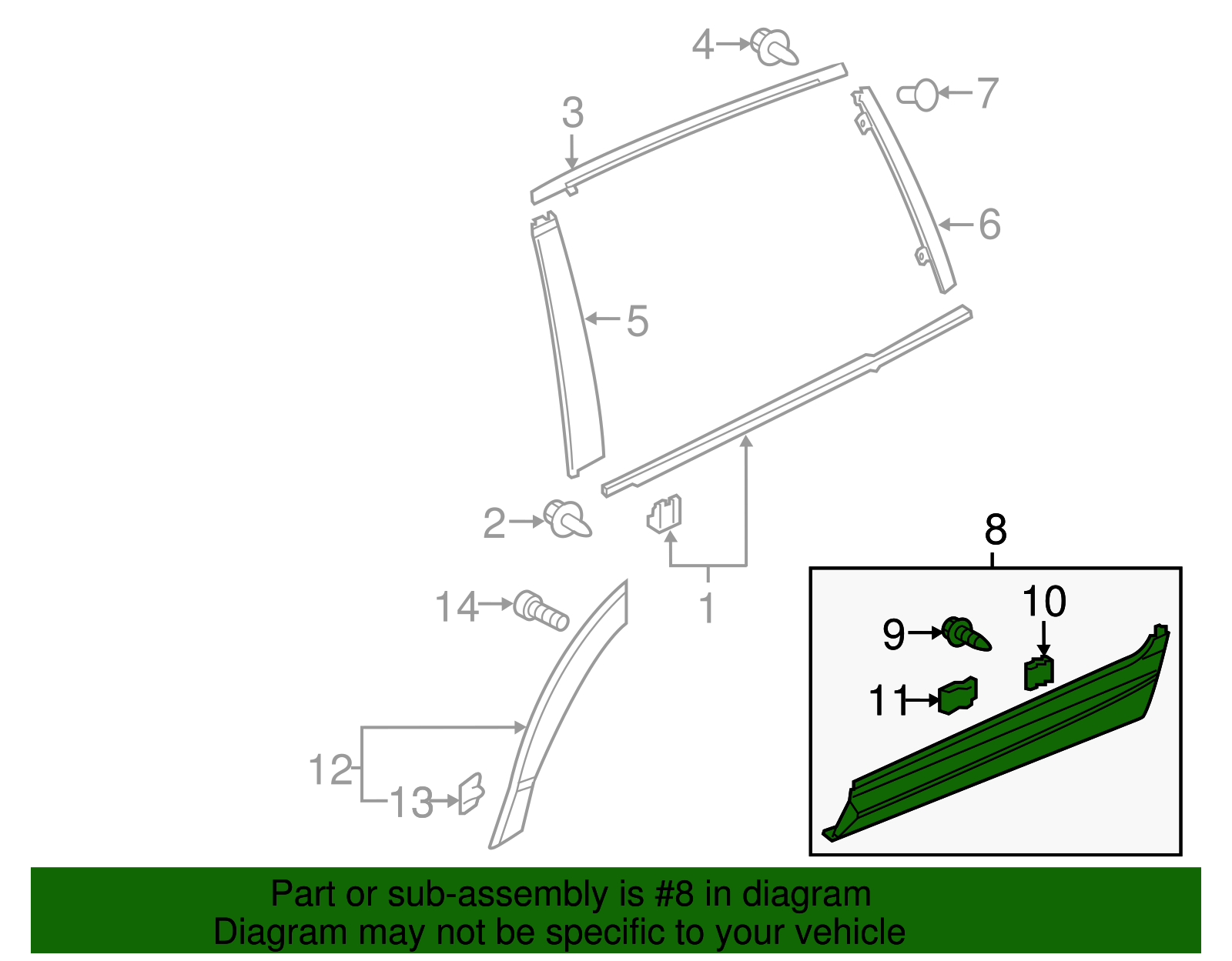 75333-TG7-A02 - Door Molding 2016-2021 Honda | AutoNation Parts