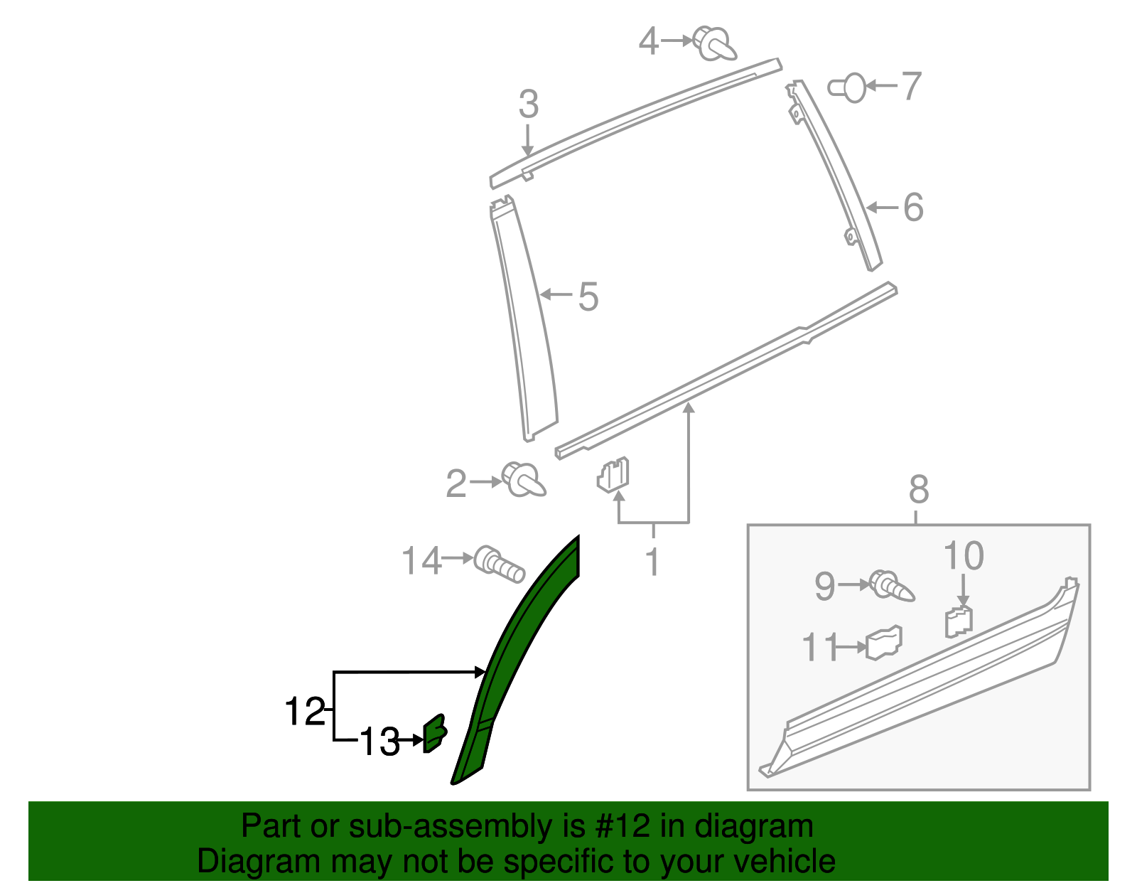 75390-TG7-A01 - Edge Molding 2016-2025 Honda | Honda Parts Online