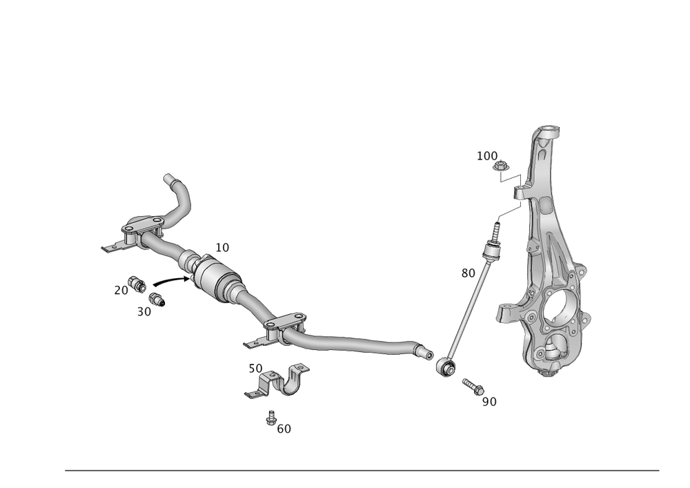 2006-2019 Mercedes-Benz | Torsion Bar | 166-320-34-11 | MB Dealer Parts