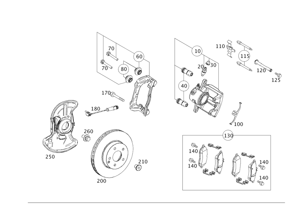 2008-2015 Mercedes-Benz Disk Brake Pad Front 000-420-09-05 | Mercedes ...