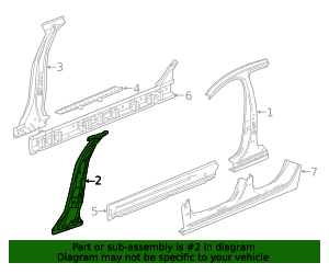 2018-2020 Buick Driver Side Center Pillar Inner Panel 39117904 | QuirkParts