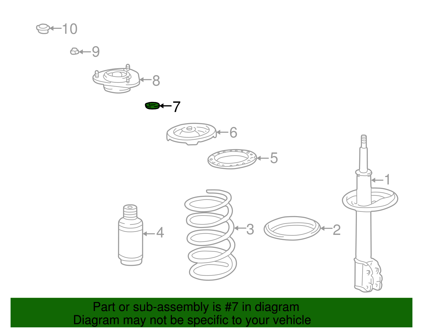 1985-2005 Toyota Suspension Strut Mount Cap Seal 90303-22049 | Toyota ...