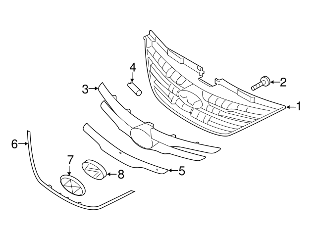 86359-3Q800 - Grille Molding 2014 Hyundai Sonata | AutoNationParts.com