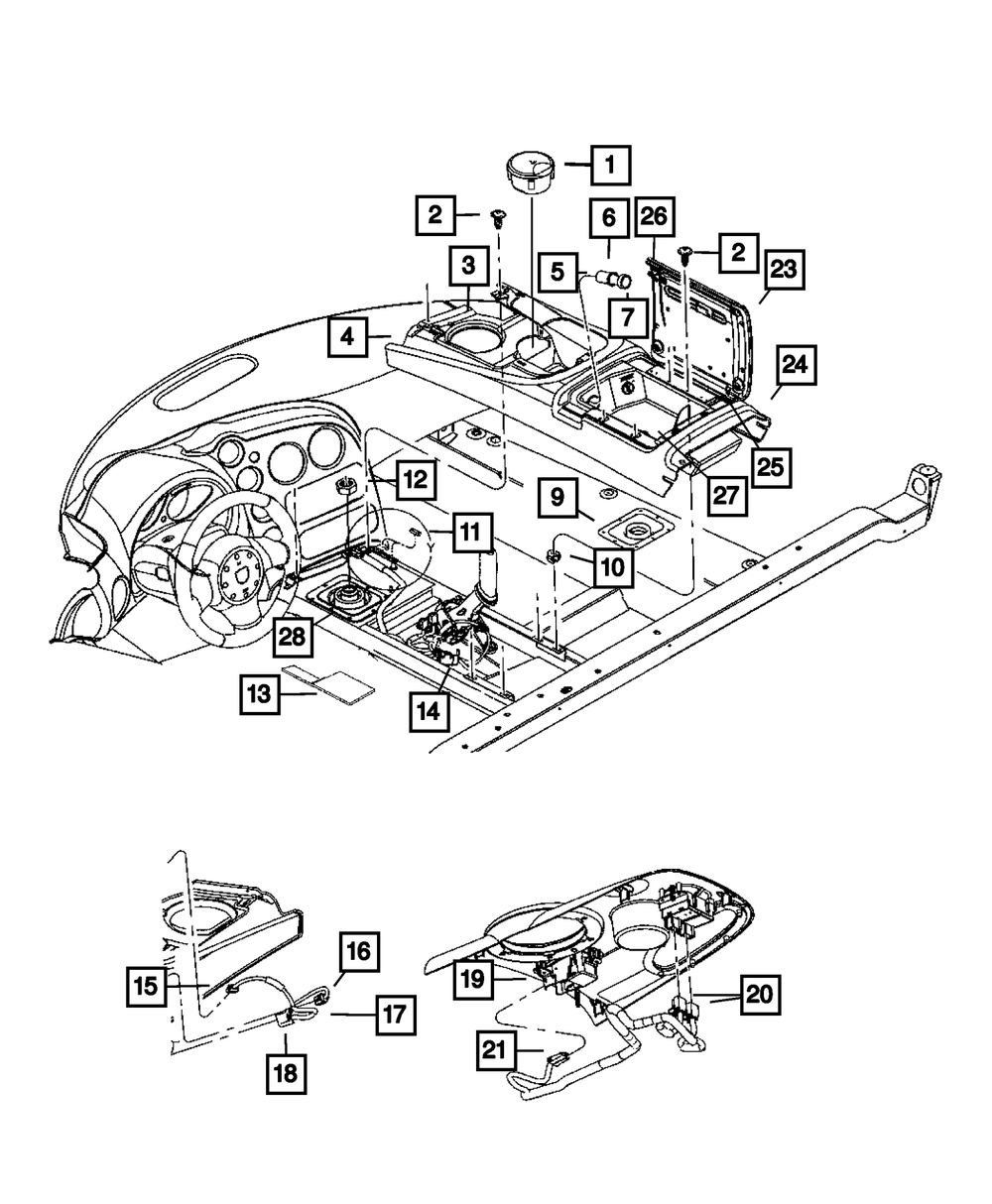 1CH38DX9AB - Console Shifter Bezel 2005-2010 Dodge Viper | Big 3 Auto Parts