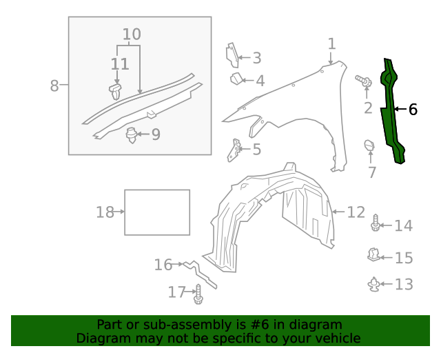 2019-2021 Lexus Rear Seal 53828-06050 | OEM Parts Online