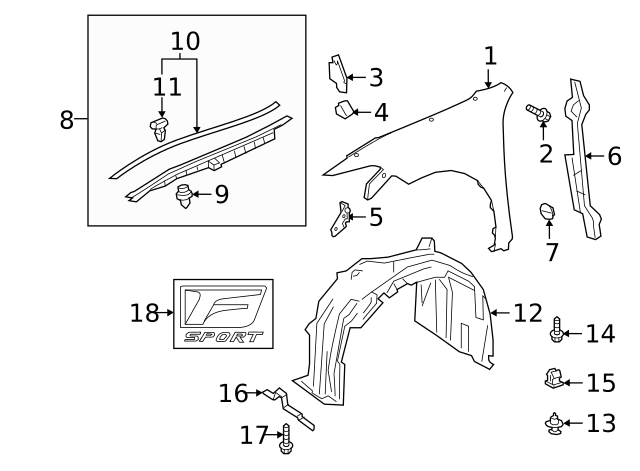 2002-2024 Lexus Bumper Cover Grommet 90189-06193 | Discount Parts Monster