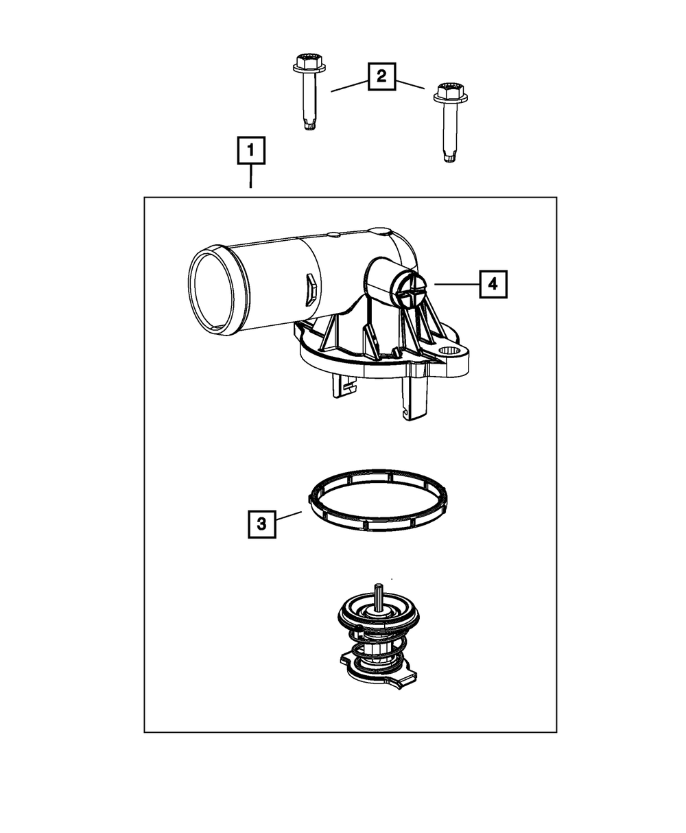 2011-2019 Mopar Thermostat Housing 05184651AI | Mopar eStore