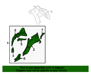 2015-2020 Nissan Murano Wheelhouse Assembly G6701-5AAMA | TascaParts.com