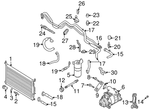 2007-2009 Audi S8 AC Line 4E1-260-740-AL | Audi OEM Parts