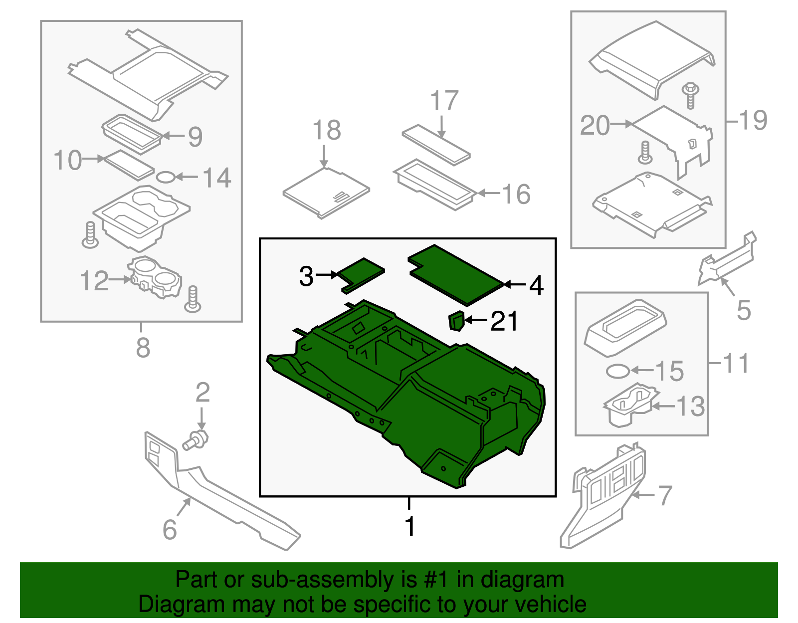 HC3Z-25045A36-CA - 2017 Ford - Floor Console | My Ford Parts