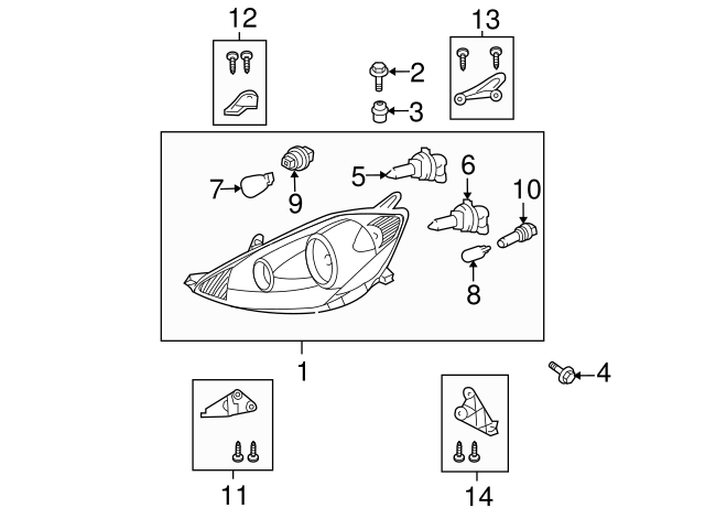 81110-AE030 - Headlight Right - 2006-2010 Toyota Sienna | OEM Genuine ...