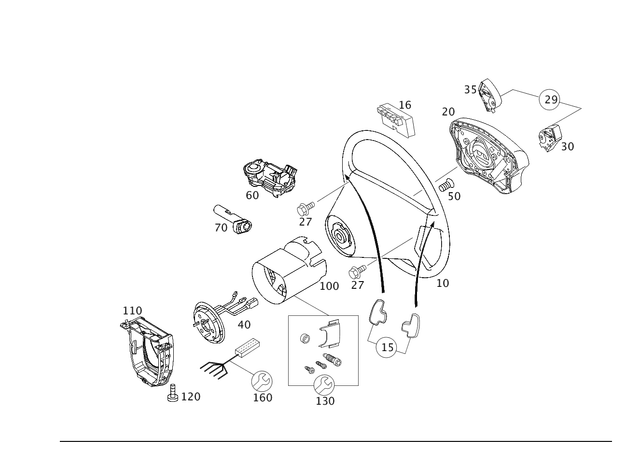 1960-2007 Mercedes-Benz Clock Spring Contact 203-464-01-18 | MB OEM Parts