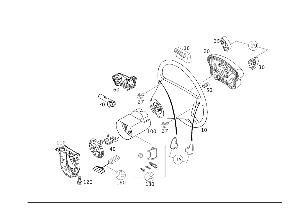 203-464-01-18 - Clock Spring Contact 1960-2007 Mercedes-Benz | Mercedes ...