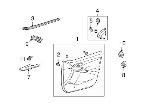 Interior Trim - Front Door for 2009 Toyota Matrix | Toyota Parts Center