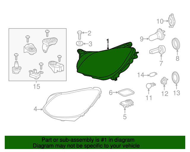 172-906-89-00 - Headlamp Assembly 2017-2020 Mercedes-Benz | Mercedes ...