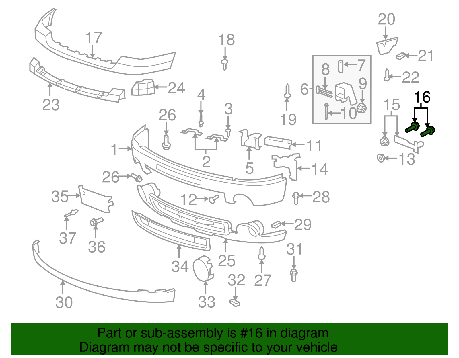 2007-2014 GM OEM NEW 2007-2014 GM Escalade Front Bumper Outer Brace ...