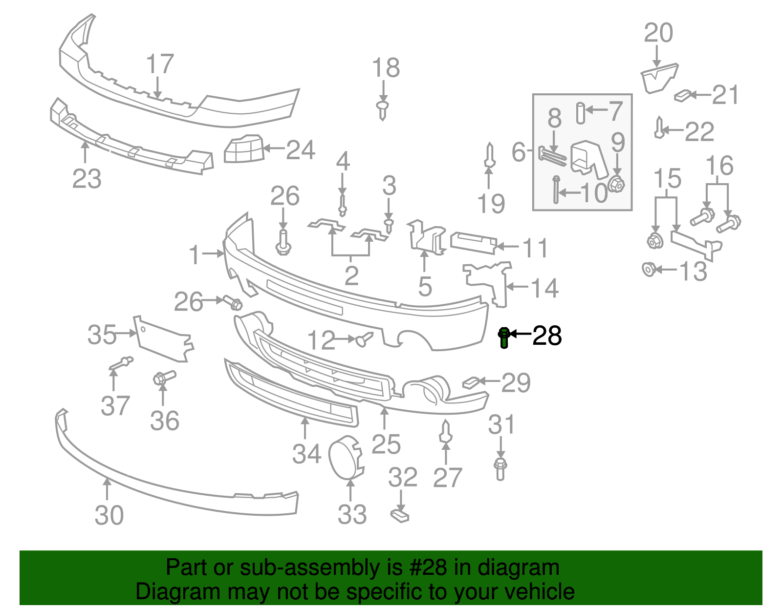 Genuine OEM M6x1x23 Multi-Purpose Bolt Part# 11570136 Fits 2005-2025 GM ...