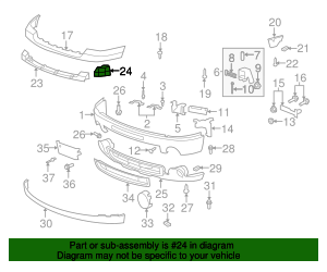 2007-2010 GM Front Driver Side Bumper Filler Support 25824820 GM ...