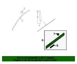 2010-2012 Subaru Outback Cladding Molding Passengers Front Door Lower ...