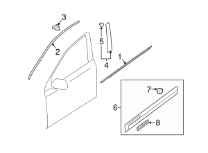 2010-2012 Subaru Outback Cladding Molding Passengers Front Door Lower ...