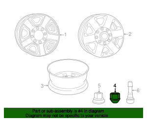 2011-2023 Mopar Wheel Lug Nut 6511418aa | TascaParts.com