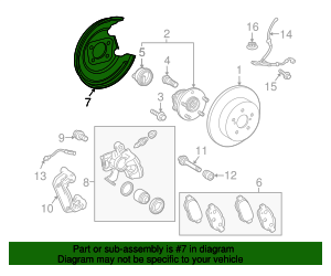 47882-12071 - Brake Dust Shield (Left, Rear) 2010-2015 Toyota | Longo ...