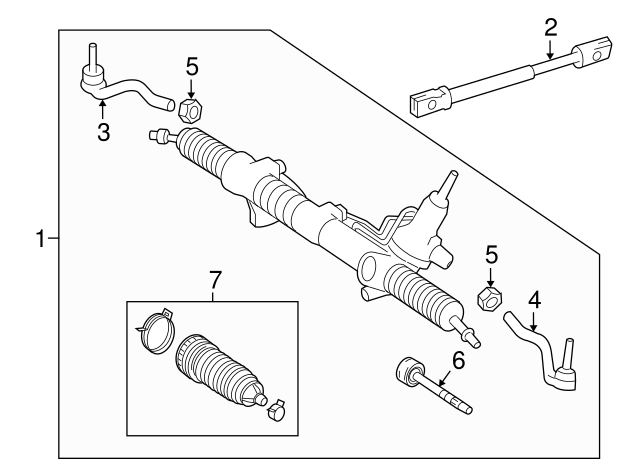 253-460-02-01 - Rack and Pinion Assembly 2017-2019 Mercedes-Benz GLC ...