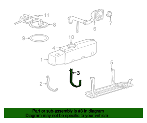 2004-2011 Ford Ranger Fuel Tank Mount Strap 4L5Z-9054-FB | OEM Parts Online